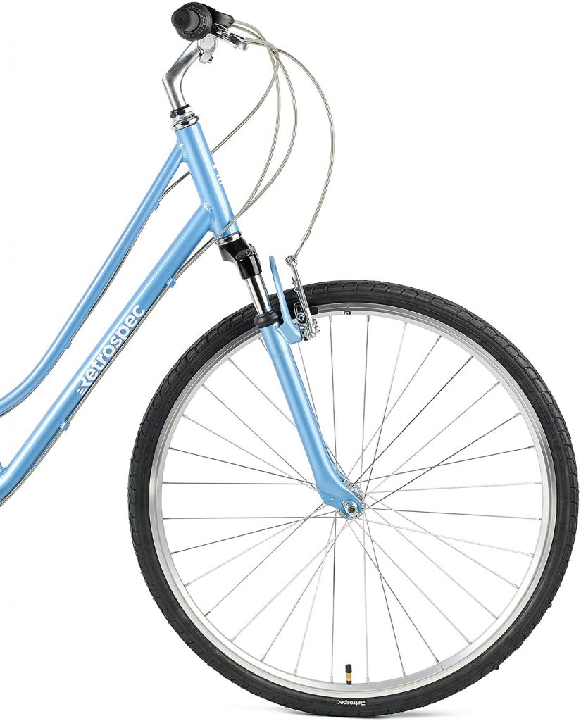 Retrospec Barron Comfort Hybrid Bike 21-Speed Step-Through with Front ...