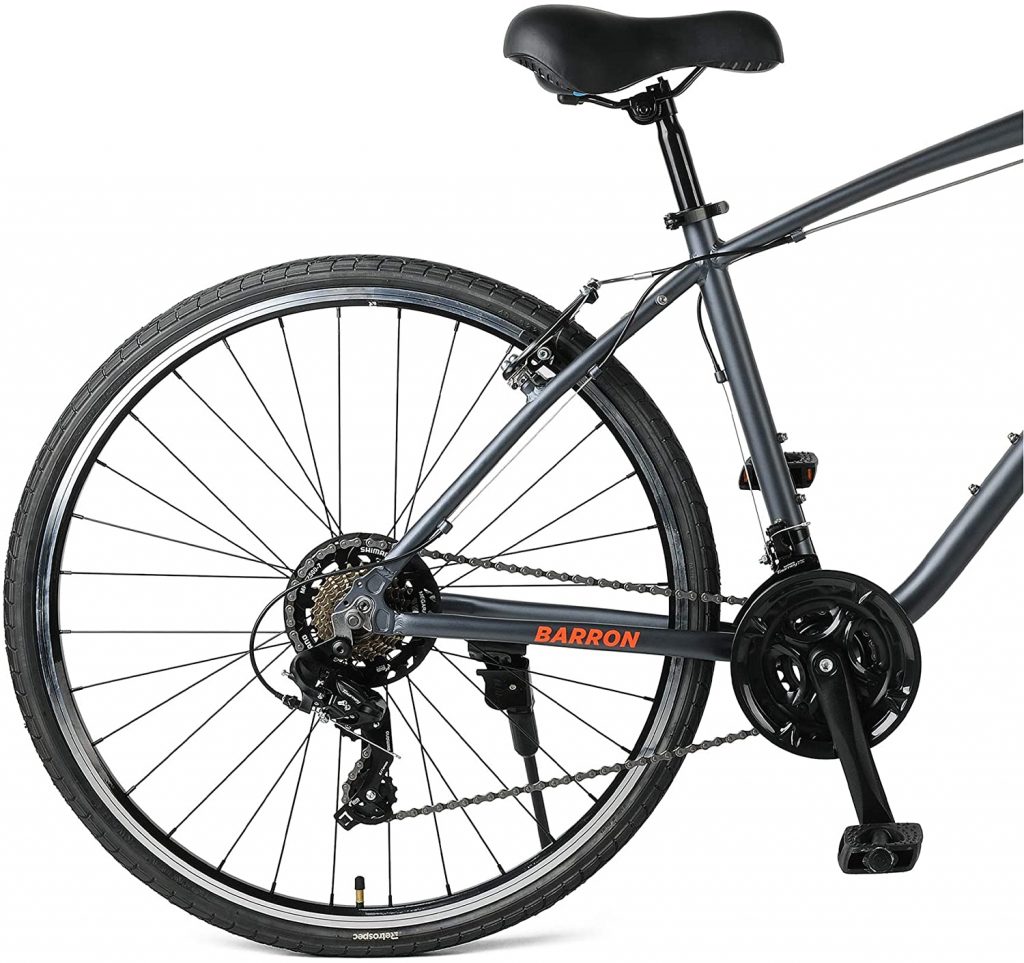 Retrospec Barron Comfort Hybrid Bike 21-Speed with Front Suspension and ...
